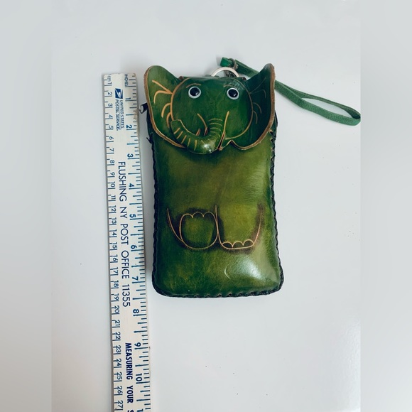 Bags | Handmade Green Leather Elephant Handbag | Poshmark